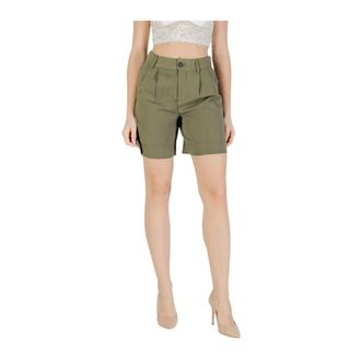 Only Only, Femme, Shorts, Vert, Taille: W26 Shorts Pliss&eacute;s &agrave; Taille Haute
