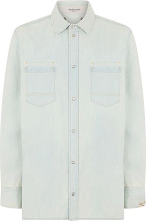 Golden Goose Homme, Chemises, Bleu, Taille: XL Blouses & Chemises