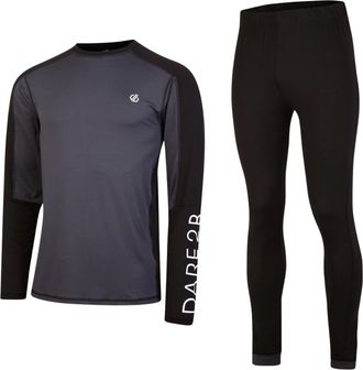 Dare 2B Mens Base Layer Set Herren- Exchange III Skiing Baselayer, Schwarz und Ebenholz