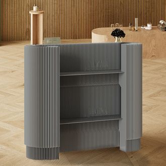 Generic Moderner, gebogener tragbarer St&auml;nder f&uuml;r kleine R&auml;ume, perfekt f&uuml;r Handwerksausstellungen, Hotels, Foyers, Einzelhandel und B&uuml;roempf&auml;nge