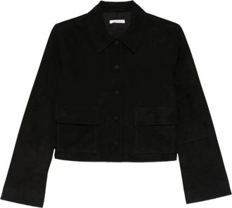 By Malene Birger Femme, Vestes, Noir, Taille: 34 FR Annie Suede Jacket