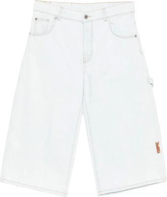 Off-white short en jean à coupe cinq poches - Bleu