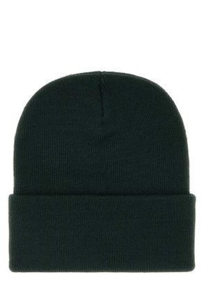 Carhartt Work in Progress Mens Bottle Green Knit Short Watch Hat Grey Exterior: Acrylic Cappelli