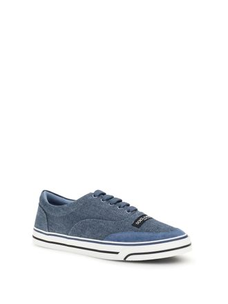 Dolce & Gabbana Mens Dg Sailing Linen Sneakers Carta Zucchero-Avio Zucchero/avio