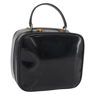 Gucci Sac &agrave; main vintage en cuir verni Pre-owned - Femme - Pre-owned - Noir - Taille: ONE Size