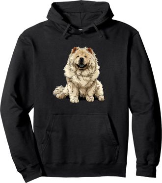 Whyitsme Design Creme Chow Chow Hund Illustration Pullover Hoodie