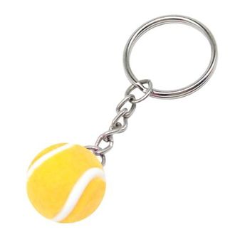 Generic Porte-cl&eacute;s balle de tennis - pendentif 3D, charme sportif color&eacute; porte-cl&eacute;s de tennis miniature avec r&eacute;sine, accessoire d&eacute;coratif vibrant pour cl&eacute;s de