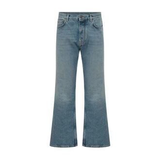 Off-white Jeans Droit en Coton - Homme - Jeans - Bleu - Taille: W34