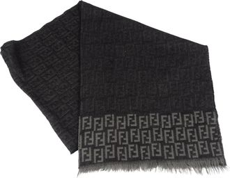 Fendi T&uuml;cher & Schals - Fendi FF Monogram Wool Scarf Schal - Gr. unisize - in Schwarz - f&uuml;r Damen