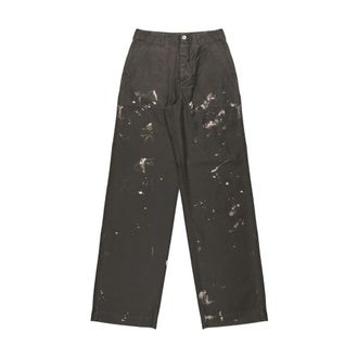 Auralee Homme, Pantalons, Vert, Taille: XL Washed Baggy Bleached Baker Pants