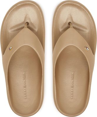 Tommy Hilfiger Zehentrenner Tommy Hilfiger Pearlized FW0FW09201 Beige