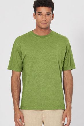 Hempage Hempage Herren vegan T-Shirt Basic Weed Gr&uuml;n