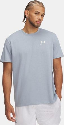 Under Armour Logo Embroidered Heavyweight Kurzarm-Oberteil f&uuml;r Herren Midnight Blaue Marine / Wei&szlig; XXL