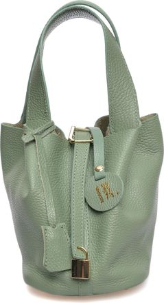 Anna Luchini Gr&uuml;n Rindsledertasche