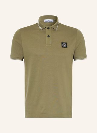 Stone Island Piqu&eacute;-Poloshirt gruen