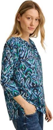 Cecil B345575 Chemisier en Coton imprim&eacute;, Bleu Universel, XXL Femmes