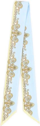 Versace T&uuml;cher & Schals - Gold-Patterned Silk Scarf With Elegant Border - Gr. unisize - in Wei&szlig; - f&uuml;r Damen