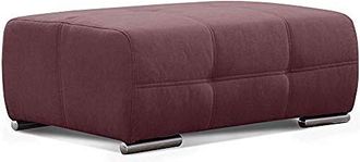 Cavadore Cavadore Hocker Mistrel, Sitzhocker mit leichter Fleckentfernung dank Soft Clean, geeignet für Haushalte mit Kindern, Haustieren, 109 x 42 x 73, rot