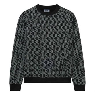 GCDS Monogram Crewneck Sweatshirt - - Sweatshirts & Hoodies - Herren - Schwarzk - S