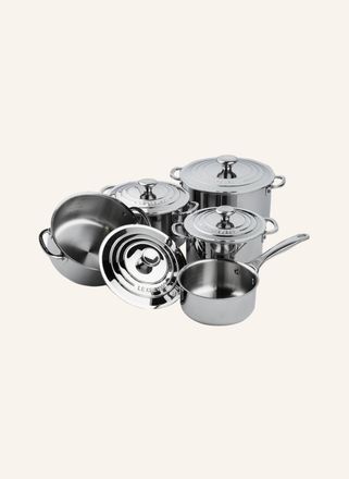LE CREUSET 5-Tlg.Topfset 3 Ply Plus silber