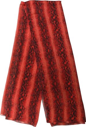 Dolce & Gabbana Printed Silk Sheer Scarf - Red