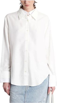 Acne Studios Femme, Blouses et Chemises, Blanc, Taille: 38 FR Layered Button-Up