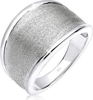 Elli Bague Femme Tendance de Base Matt en Argent Sterling 925