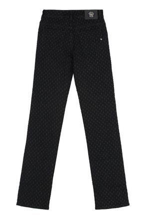 Versace Jeans Couture Womens High-Rise Slim-Fit Jeans Black Cotton Skinny