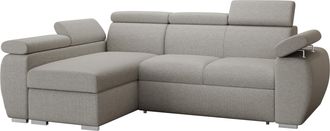 Mirjan24 Ecksofa Boston Mini, Eckcouch mit Schlaffunktion und Bettkasten, Polsterecke mit Einstellbare Kopfst&uuml;tzen, L-Sofa, Polstergarnitur, Wohnlandschaft (Ar
