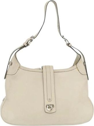 Ferragamo Sac port&eacute; &eacute;paule Gancini Pre-owned - Femme - Pre-owned - Beige - Taille: ONE Size