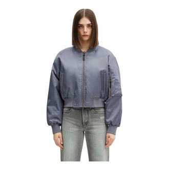 Anine Bing Cropped Leon Bomber - - Jackets - Damen - Grau - S