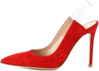 Generic Escarpins Transparents à Bride Arrière en PVC pour Femme,Bout Pointu et Bride Arrière Talons Aiguilles Sexy Chaussures Classiques à Enfiler pour Soiré