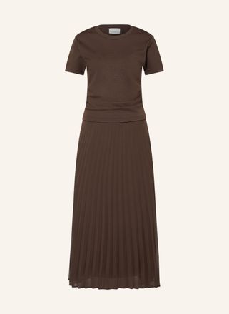 Claudie Pierlot Claudie Pierlot Kleid Im Materialmix Mit Plissees braun