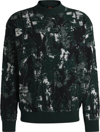 HUGO BOSS Rundhals-Strickpullover - - Knitwear - Herren - Gr&uuml;n - 3XL