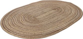 DOITOOL Rustikaler Handgewebter Tischset aus Baumwolle rutschfeste Tischunterlage Hitzebest&auml;ndige Ovale Platzmatte Dekoratives K&uuml;chenzubeh&ouml;r f&uuml;r Esstisch Haus