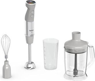 T-fal Quickchef+ 3-in-1 XL Stabmixer/Zerkleinerer/Schneebesen, 1000 W, intuitive Geschwindigkeitsregelung, Turbo-Taste, Powelix-Messer-Technologie, Edelstah