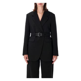 Ganni Blazer mit Tailleng&uuml;rtel - - Jackets - Damen - Schwarzk - S