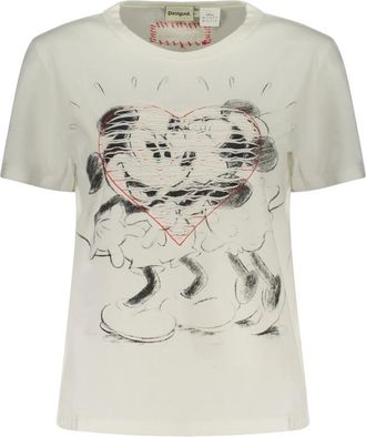 Desigual Femme, Tops, Blanc, Taille: 42 FR Core Mickey T-shirt