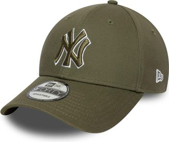 New Era 9Forty Strap Cap - Outline New York Yankees Oliv