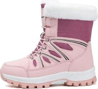 Generic JJDFW Bottes de neige dhiver pour femmes montantes d&eacute;contract&eacute;es pour garder au chaud en peluche douce cheville femmes antid&eacute;rapantes r&eacute;sistantes &agrave; lu