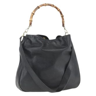 Gucci Pre-owned Vintage Lederhandtasche - - Pre-owned - Damen - Schwarzk - ONE SIZE