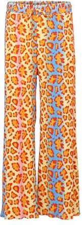 Malito more than fashion Malito - Pantalon pliss&eacute; pour femme - Pantalon ample et fluide en mousseline de soie - Pantalon d&eacute;t&eacute; long - Pantalon Marl&egrave;ne tendance 883, Orange-l&eacute;op