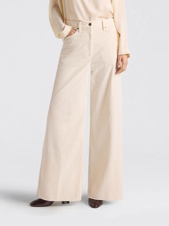 Momoni High-Waist-Schlaghose Aoki Bis aus geripptem Samt