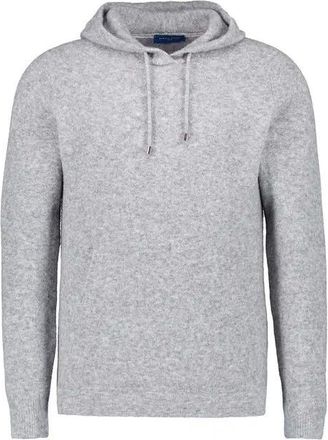 Daniele Fiesoli Herren Kapuzenpullover grau Merinowolle unifarben