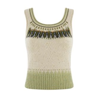 Ermanno Scervino &Auml;rmelloses Strickoberteil - - Knitwear - Damen - Mehrfarbig - M
