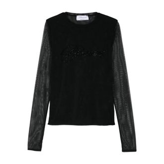 Blumarine Schwarze Strickwaren Damen Aw24 - - Blouses & Shirts - Damen - Schwarzk - S