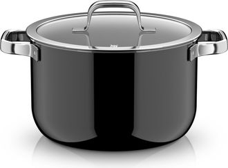 WMF Fusiontec Mineral Pro, Kochtopf mit Deckel, 24 cm, kratzfestes Material, Kochtopf Induktion, f&uuml;r alle Herdarten geeignet, Made in Germany, schwarz, 05
