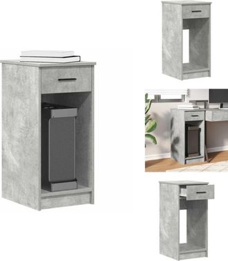 vidaXL Computerschrank mit Schublade Betongrau 35x45x77 cm - Computerschrank - Computerschr&auml;nke - PC-Schrank - B&uuml;roschrank