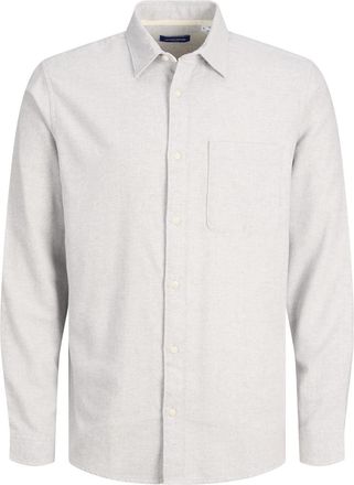 Jack & Jones Mens JORROGER Shirt LS Hemd, Light Grey Melange, M