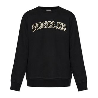 Moncler Sweatshirt mit gesticktem Logo - - Sweatshirts & Hoodies - Herren - Schwarzk - XL